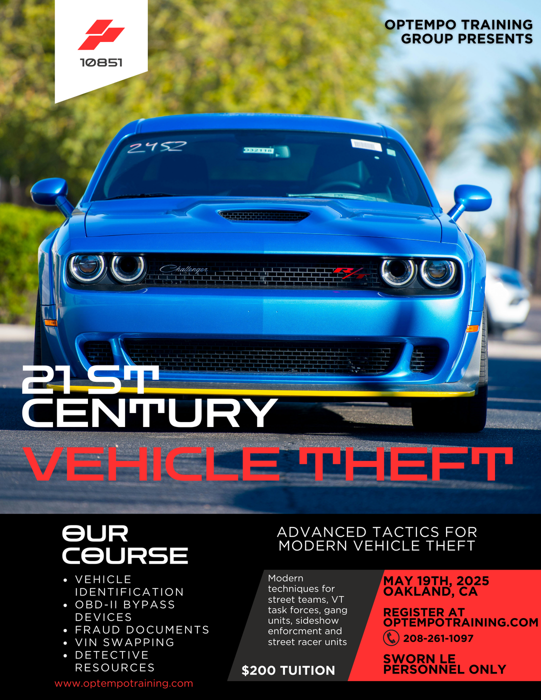 21st CENTURY VEHICLE THEFT COURSE Oct 2025 (CA) — OpTempo Training Group
